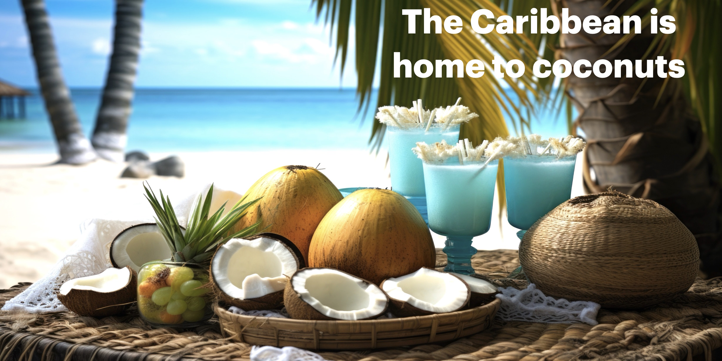 The Caribbean is known for its abundance of coconut palms - Fly Away